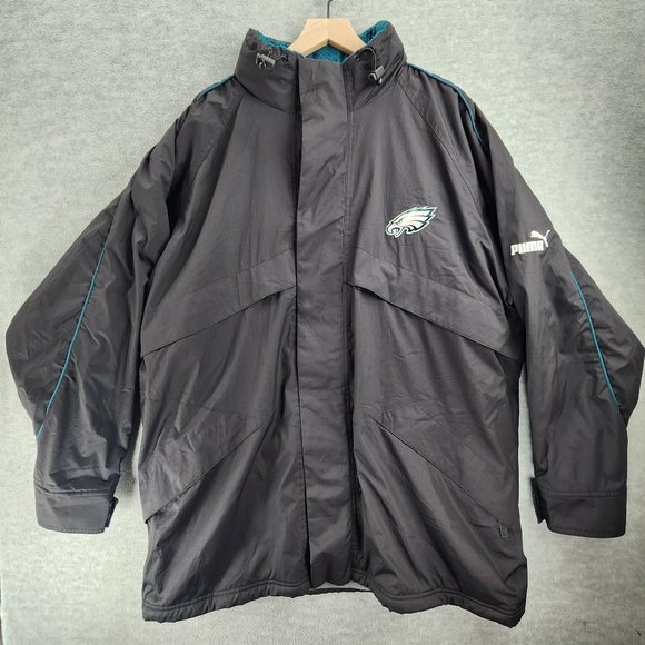 Puma | Jackets & Coats | Philadelphia Eagles Jacket Mens Xl Black Parka ...